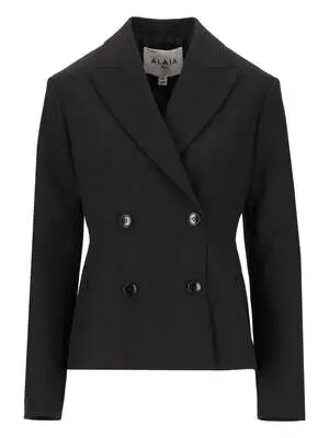 Alaïa Double-breasted Blazer - Black
