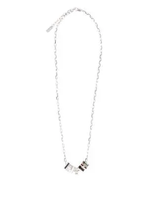 Celine Chain Necklace With Pendants - Silver
