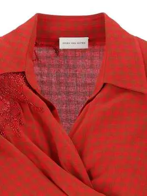 Dries Van Noten Wrap Shirt With Embroidery