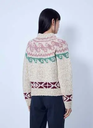 Moncler Geometric Jacquard Wool Blend Jumper