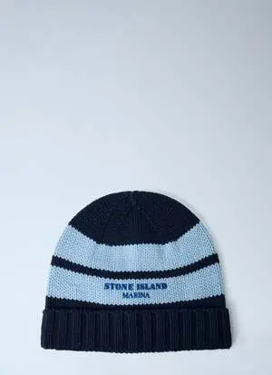 Stone Island Marina Beanie Hat - Blue