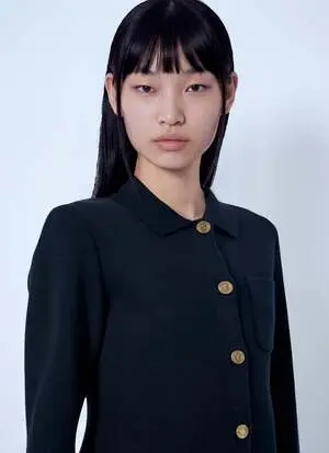 Saint Laurent Wool Polo Cardigan