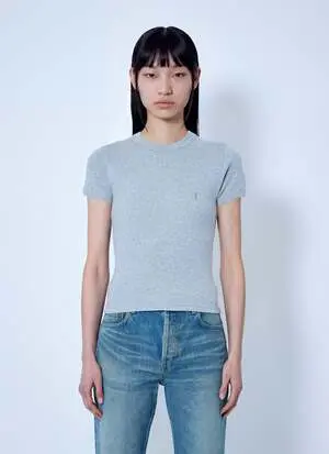 Saint Laurent Cassandre Fitted T-shirt