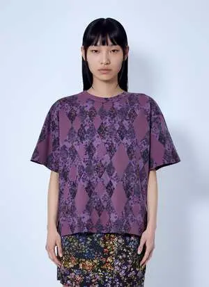 Dries Van Noten Argyle Print T-shirt