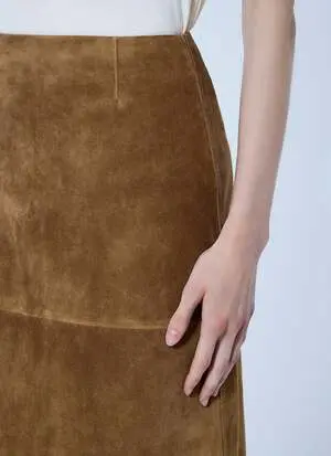 JIL SANDER Panelled Suede Midi Skirt