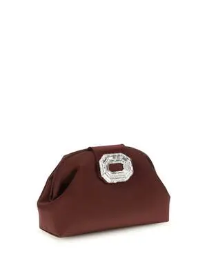 Amina Muaddi Camelia Satin Clutch - Multicolor