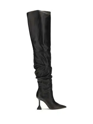 Amina Muaddi Olivia Thigh-high Boots - Black
