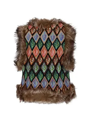 GOLDEN GOOSE Embroidered Shearling Vest