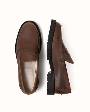 DUKE + DEXTER Vibram Distressed Lug Loafer