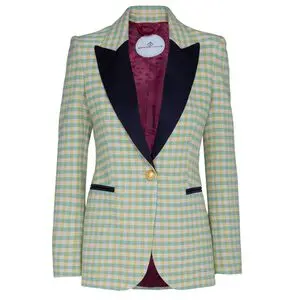 THE EXTREME COLLECTION Gingham Check Blazer Fiona
