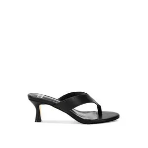 RAG & CO Beaboux Thong Strap Kitten Heel Sandal In Petent By - Black