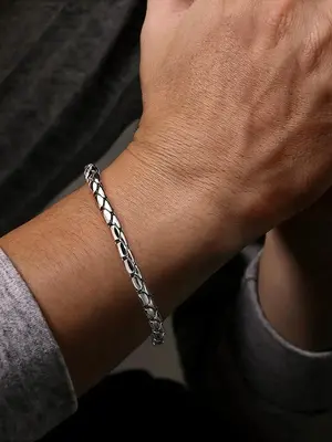 GABRIEL & CO Classic Sterling Tubular Chain Bracelet/6mm
