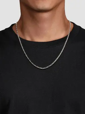 GABRIEL & CO Classic Sterling Figaro Chain Necklace/3mm