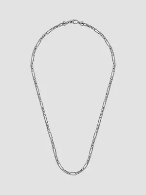 GABRIEL & CO Classic Sterling Faceted Oval-link Chain Necklace/5.5mm - Silver