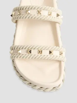 Valentino Garavani Rockstud 20mm Slide Sandals In Calfskin