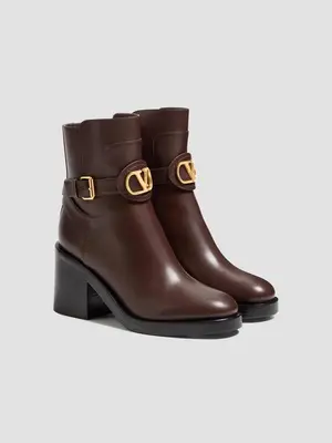 Valentino Garavani Vlogo Signature Calfskin Ankle 70mm Boots