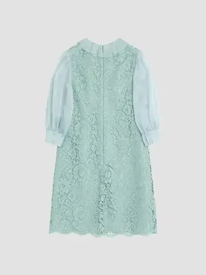 Valentino Garavani Short Dress In Heavy Lace