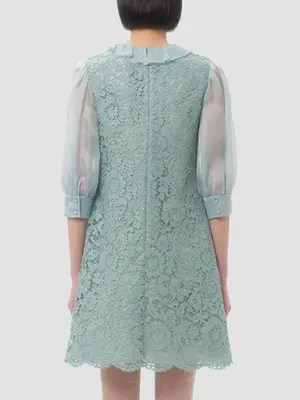 Valentino Garavani Short Dress In Heavy Lace