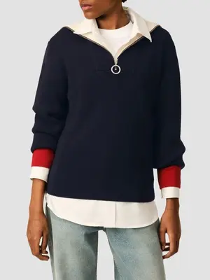 AMI Paris Zipped Collar Sweater