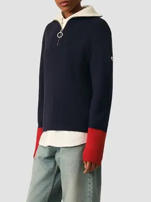 AMI Paris Zipped Collar Sweater