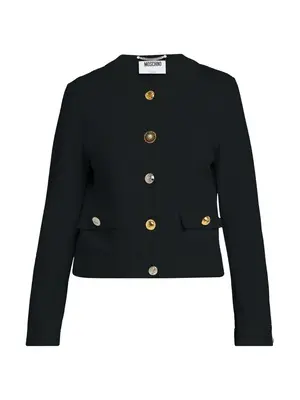 Moschino Cotton Fleece Lady Jacket - Multi Black