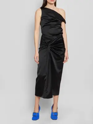 Dries Van Noten Dumas Gathered One-shoulder Midi Dress