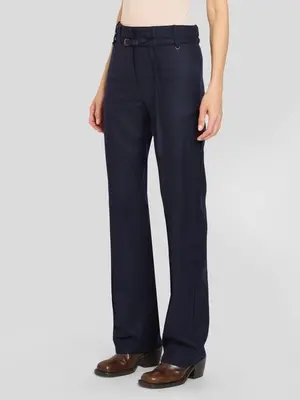 Dries Van Noten Plash Wool Straight-leg Trousers