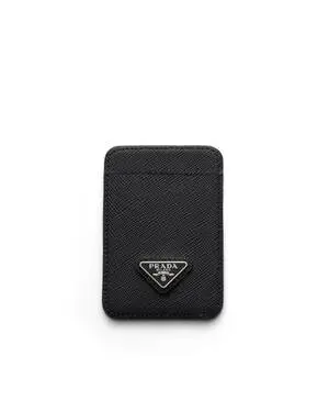 Prada Saffiano Leather Card Holder - Black