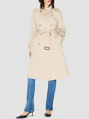 RE/DONE Cara Stretch Cotton Trench Coat