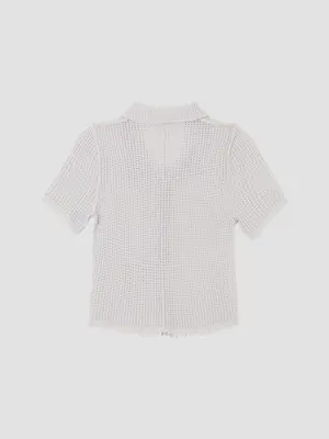 RE/DONE Amelia Cashmere Polo Top