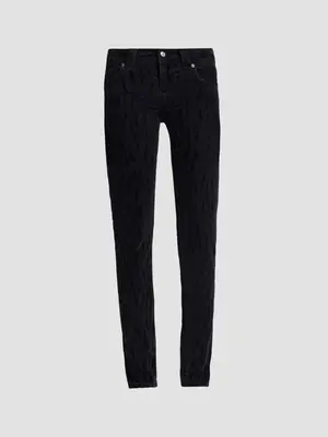RE/DONE Lean Flocked Zebra-print Low-rise Jeans - Zebra Flocked