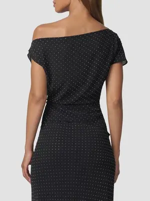 Joe's Jeans The Isla Polka Dot Draped Top