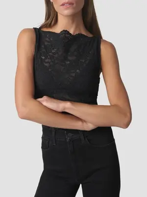 Joe's Jeans Cotton-blend Lace Boatneck Top