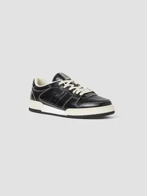 Fendi Match Leather Low-top Sneakers - Nero Merinos