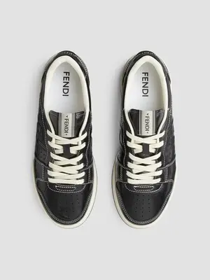 Fendi Match Leather Low-top Sneakers - Nero Merinos