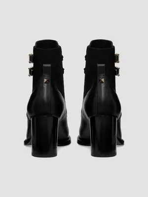 Valentino Garavani Rockstud 70mm Calfskin Ankle Boots