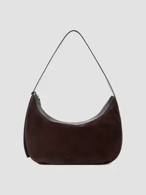 Staud Large Demy Suede Hobo Bag - Espresso