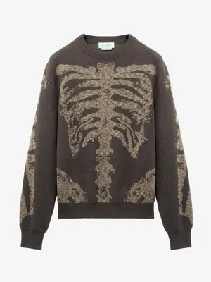 Alexander McQueen Ribcage Jacquard Jumper - Brown
