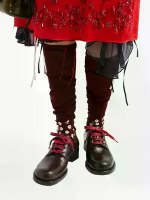 Prada Embroidered Over-the-knee Cotton Socks