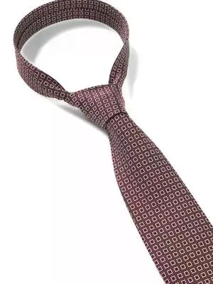 BOSS Silk-blend Tie With Micro-pattern Jacquard