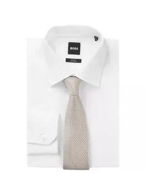 BOSS Geometric-pattern Silk Tie