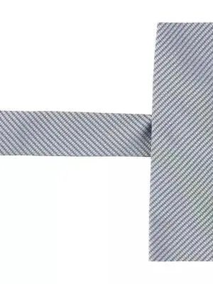 BOSS Silk-blend Tie With Micro-pattern Jacquard