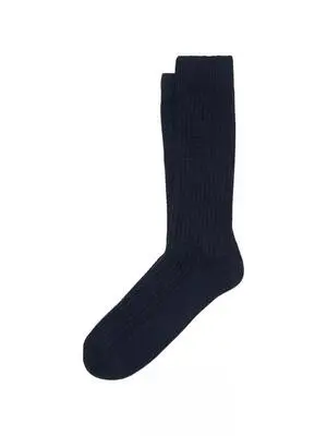 ANT45 Ribbed-knit Socks - Blue
