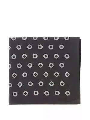 BOSS By Beckham Silk Pocket Square With Digital Print - Grey