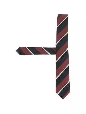 BOSS Silk-blend Tie With Diagonal Stripes - Red