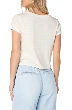 Roxy Vintage Striped Graphic T-shirt - Parchment