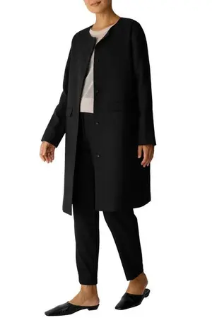 Eileen Fisher Organic Linen & Silk Coat