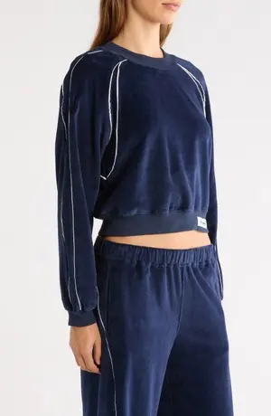 Free People Chalet Layer Top - Midnight Navy