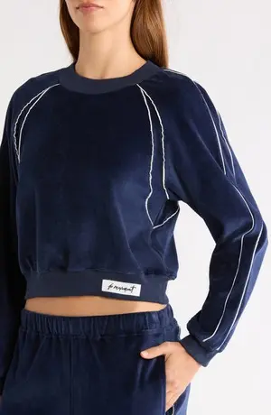 Free People Chalet Layer Top - Midnight Navy