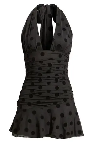 HELLO MOLLY She's So Current Polka Dot Mesh Dress